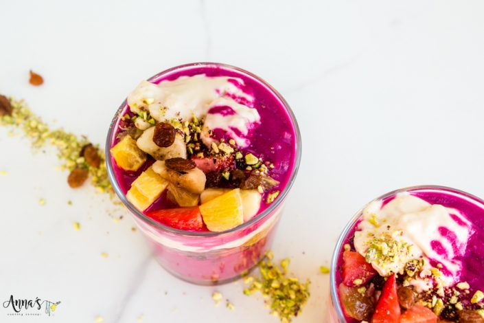 Twisted Lebanese Fruit Cocktail with Rose Water Ashta Cream - Anna ...