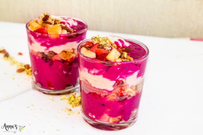 Twisted Lebanese Fruit Cocktail with Rose Water Ashta Cream - Anna ...