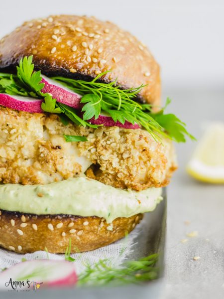 Healthy Breaded Fish Burger - Anna Cooking Concept