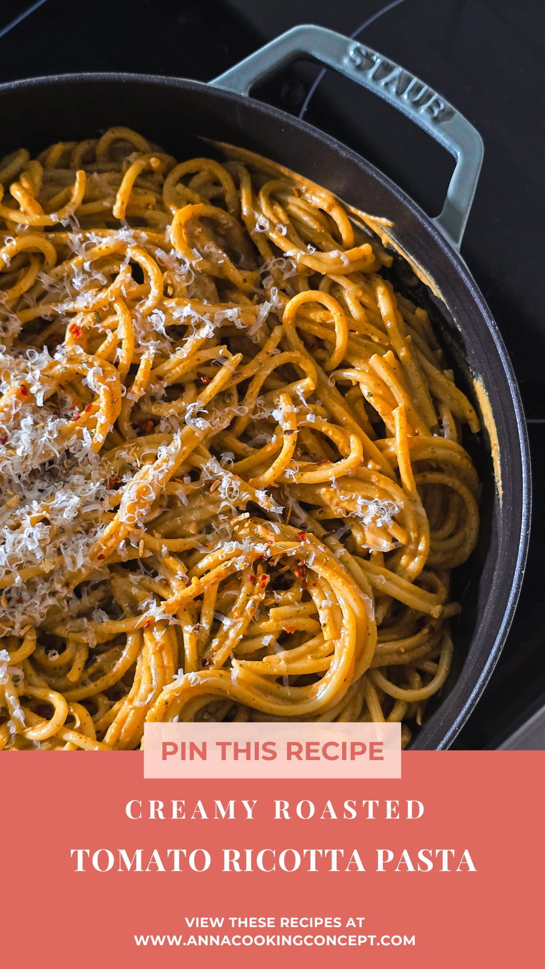 Creamy Roasted Tomato Ricotta Pasta - Anna Cooking Concept