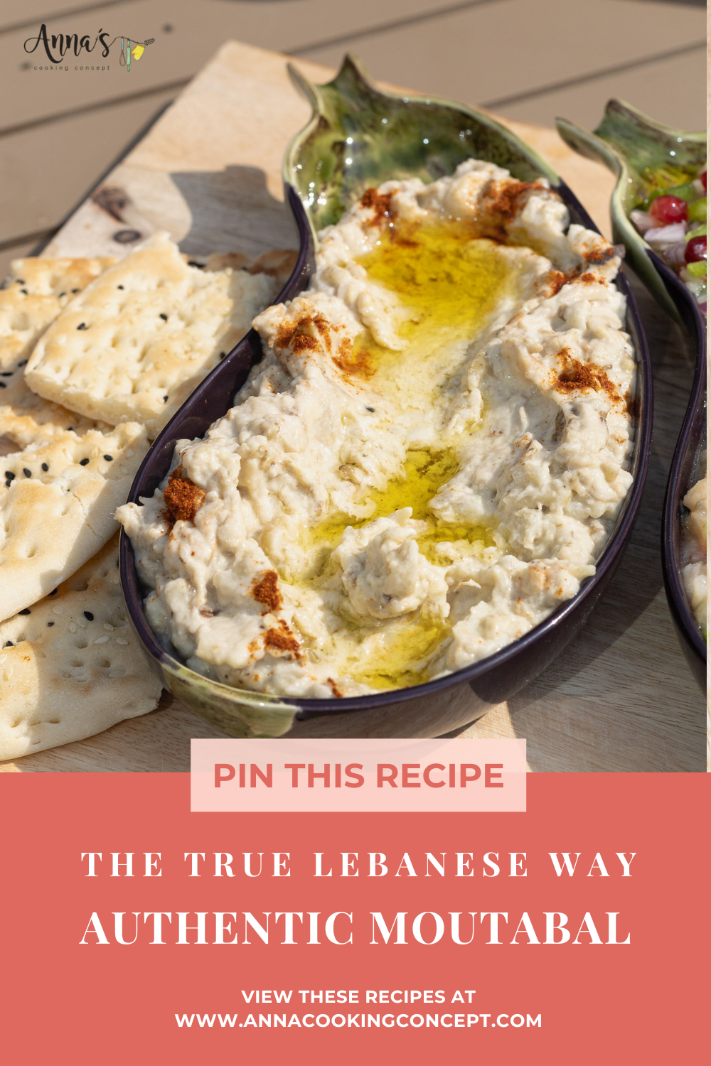 The real Lebanese Moutabal Dip - Anna Cooking Concept
